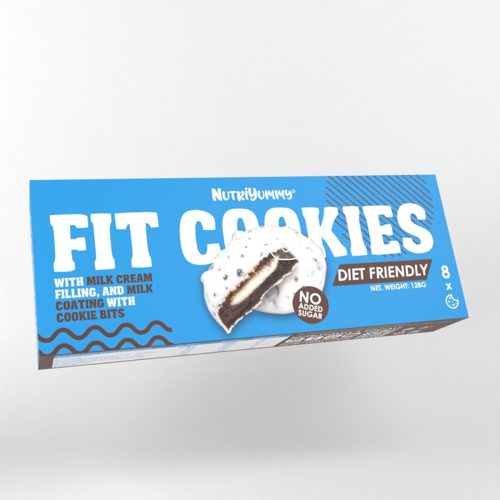 NUTRIYUMMY FIT COOKIES COOKIES & CREAM NO ADDED SUGAR 128G